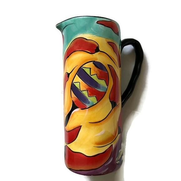 Clay Art | Accents | Clay Art Maraca Tall Chili Pepper Ceramic Pitcher ...